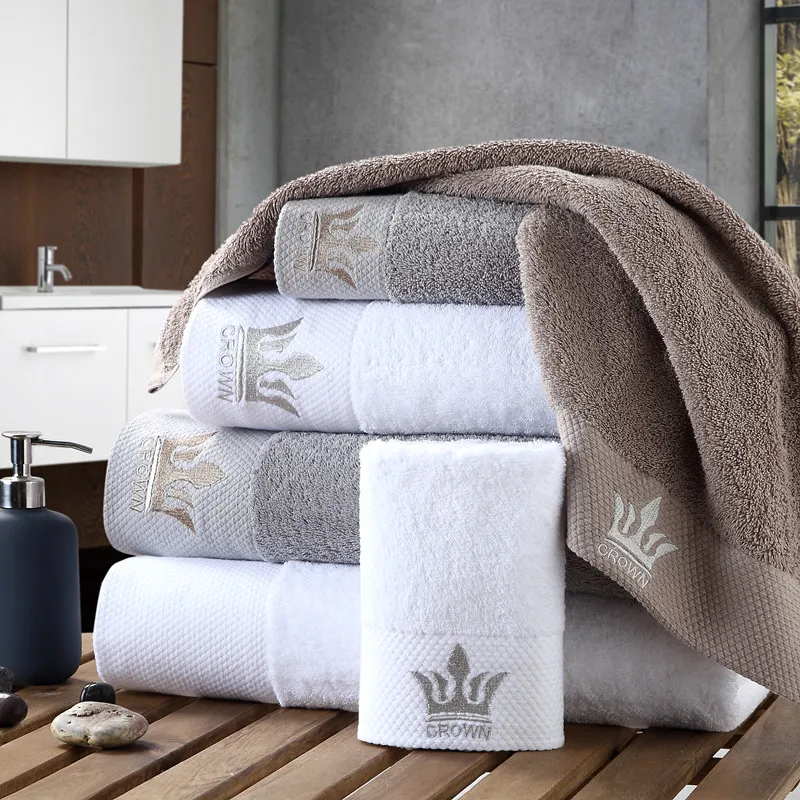 Wholesale Luxury Hotel BathTowels 100% Cotton with Custom Embroidery ...