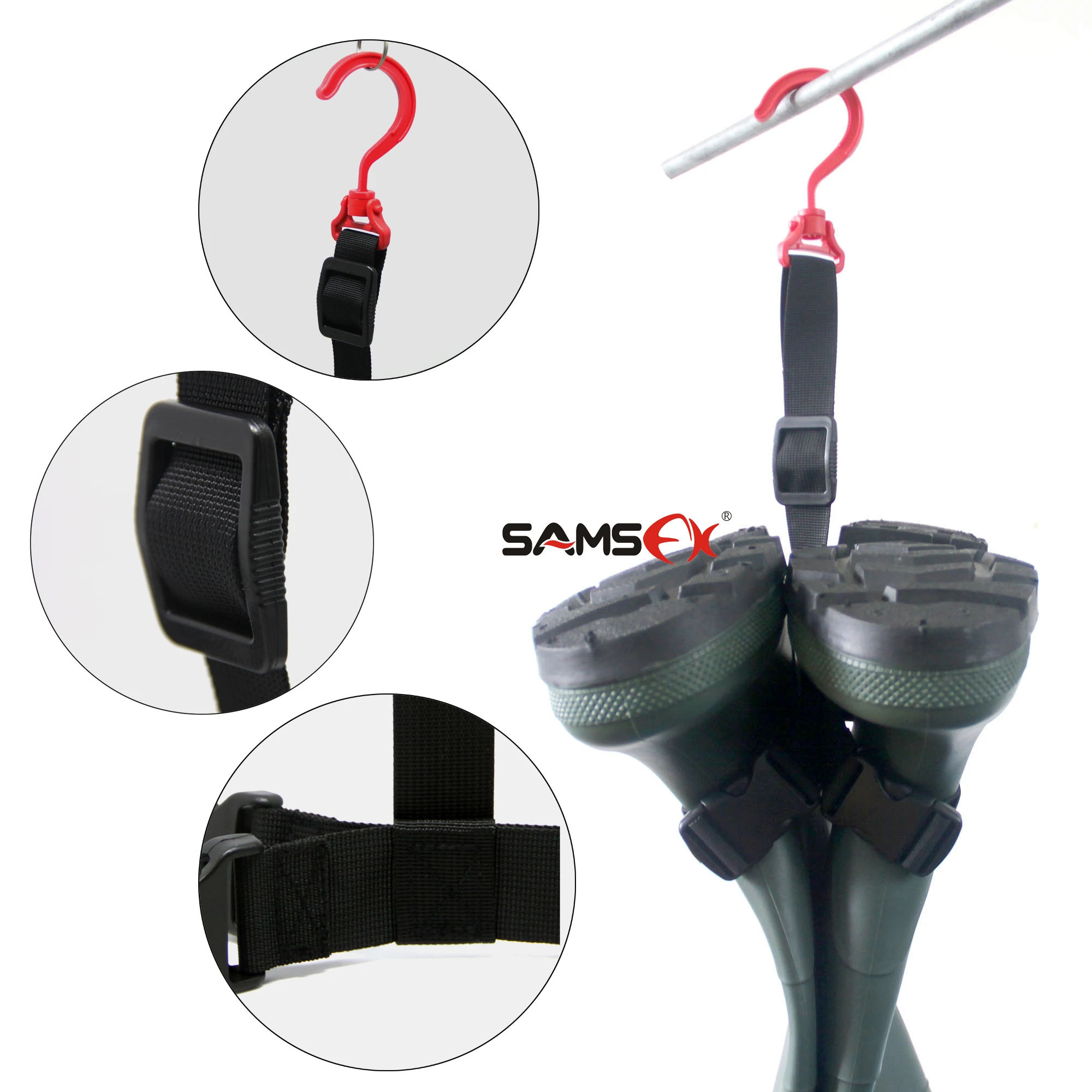 Samsfx Fishing Wader Boot Hanger Hanging Strap Belt For Drying Wader ...
