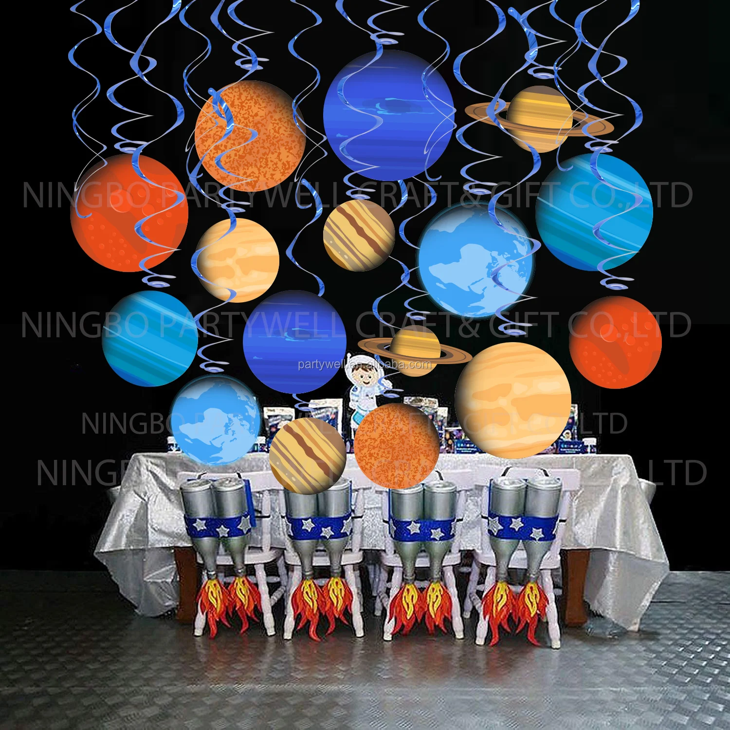 Solar System Hanging Swirl Decorations for Party Fun