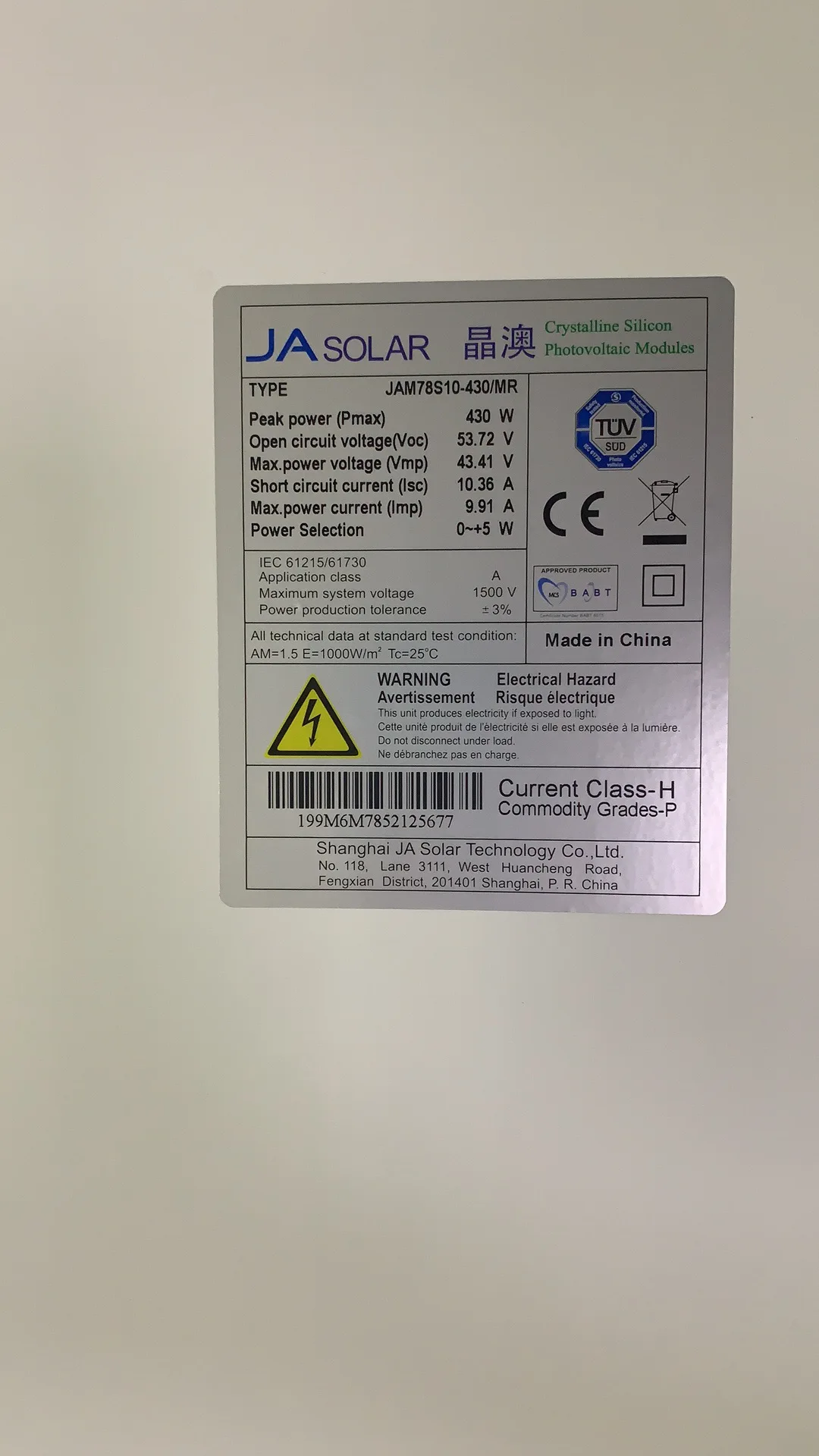 Ja Solar Pv Module 445w 440 Watt 435w 430 Watt Mono Solar Panel Half ...