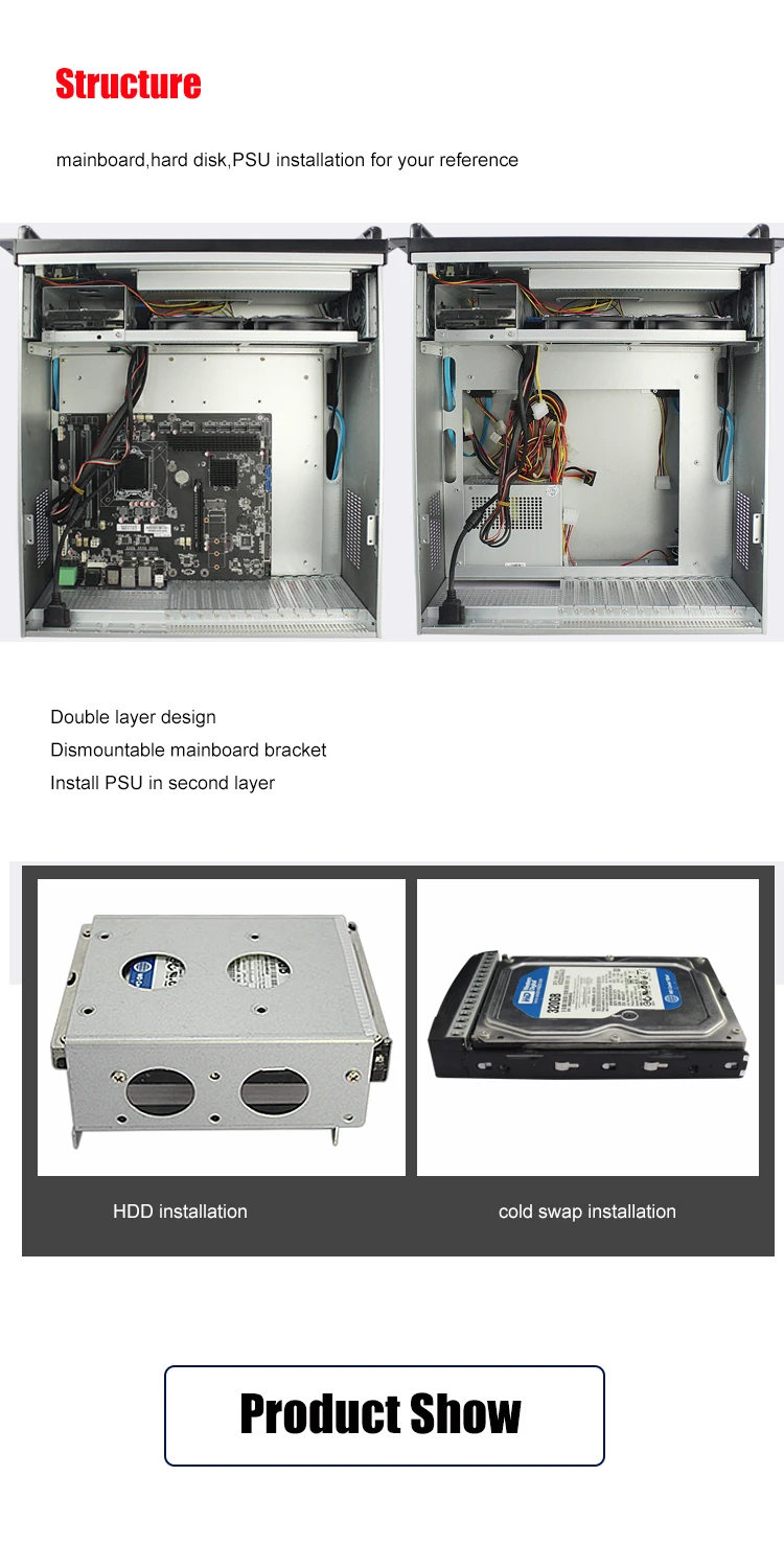 6U Server Case - Industrial PC Computer Rack Mount Chassis