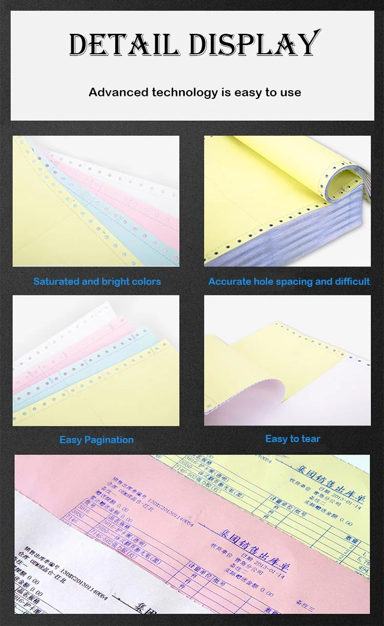 3 Ply Ncr Computer Form Paper Continuous Printer In Ream Carbonless ...