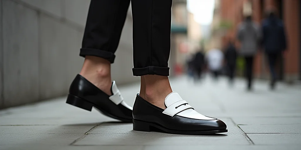 Bass Black And White Penny Loafers – Timeless Style On Alibaba.com