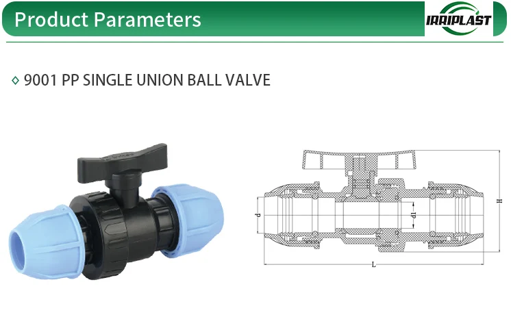 High Quality Kexing Irriplast Pp Single Union Ball Vall Iso17885 ...