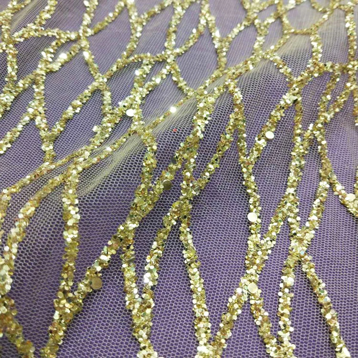 Wholesale Price Custom Rose Gold Glitter French Mesh Lace Luxury Sequin ...