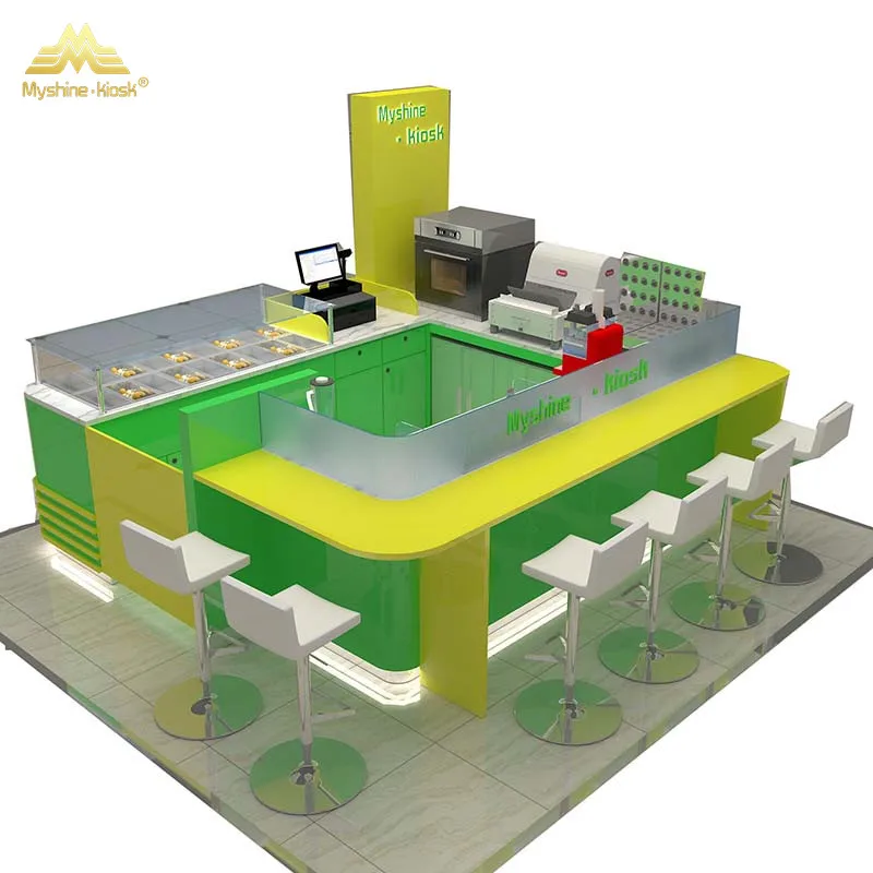 Makanan Kios Layanan Disesuaikan Shopping Mall Memasak Makanan Kios ...