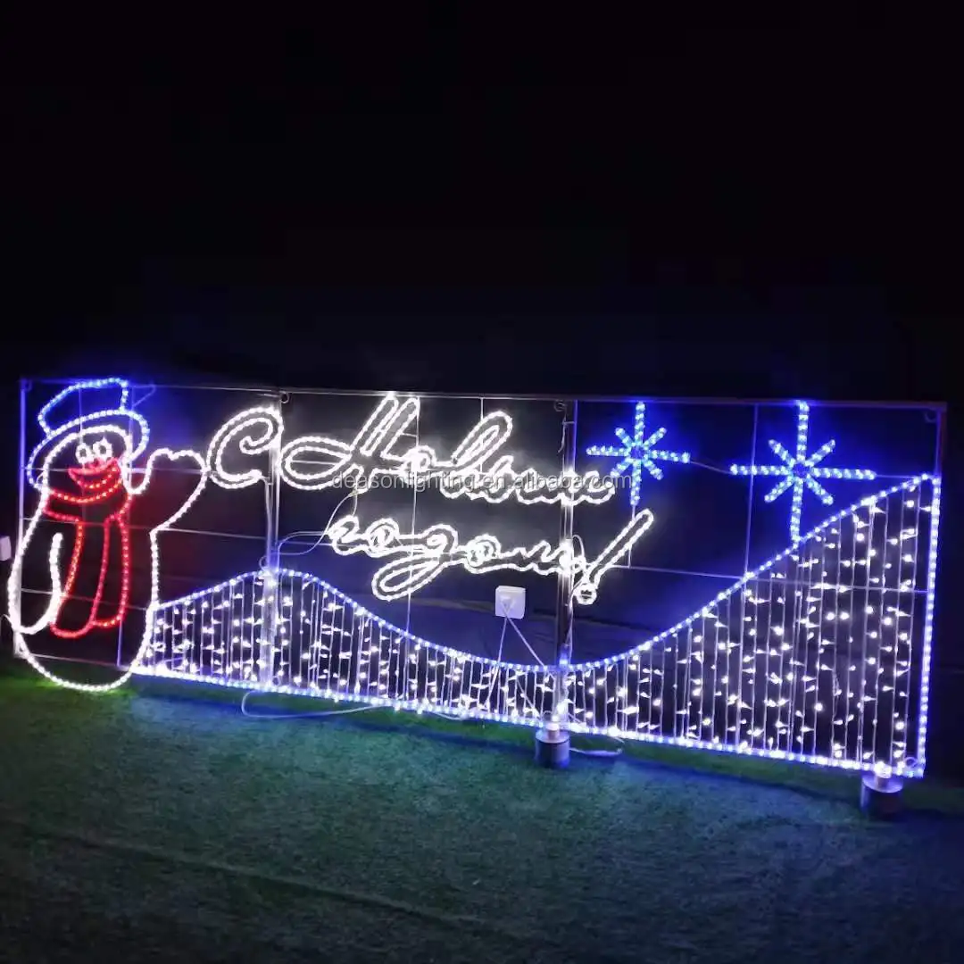 Merry Christmas Lights Outdoor Big Sign - LED Lighted Outdoor Christmas ...