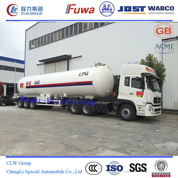 60m3 Propane Gas Cylinder Trailer 60000 Liter Lpg Tanker Semi Trailer ...