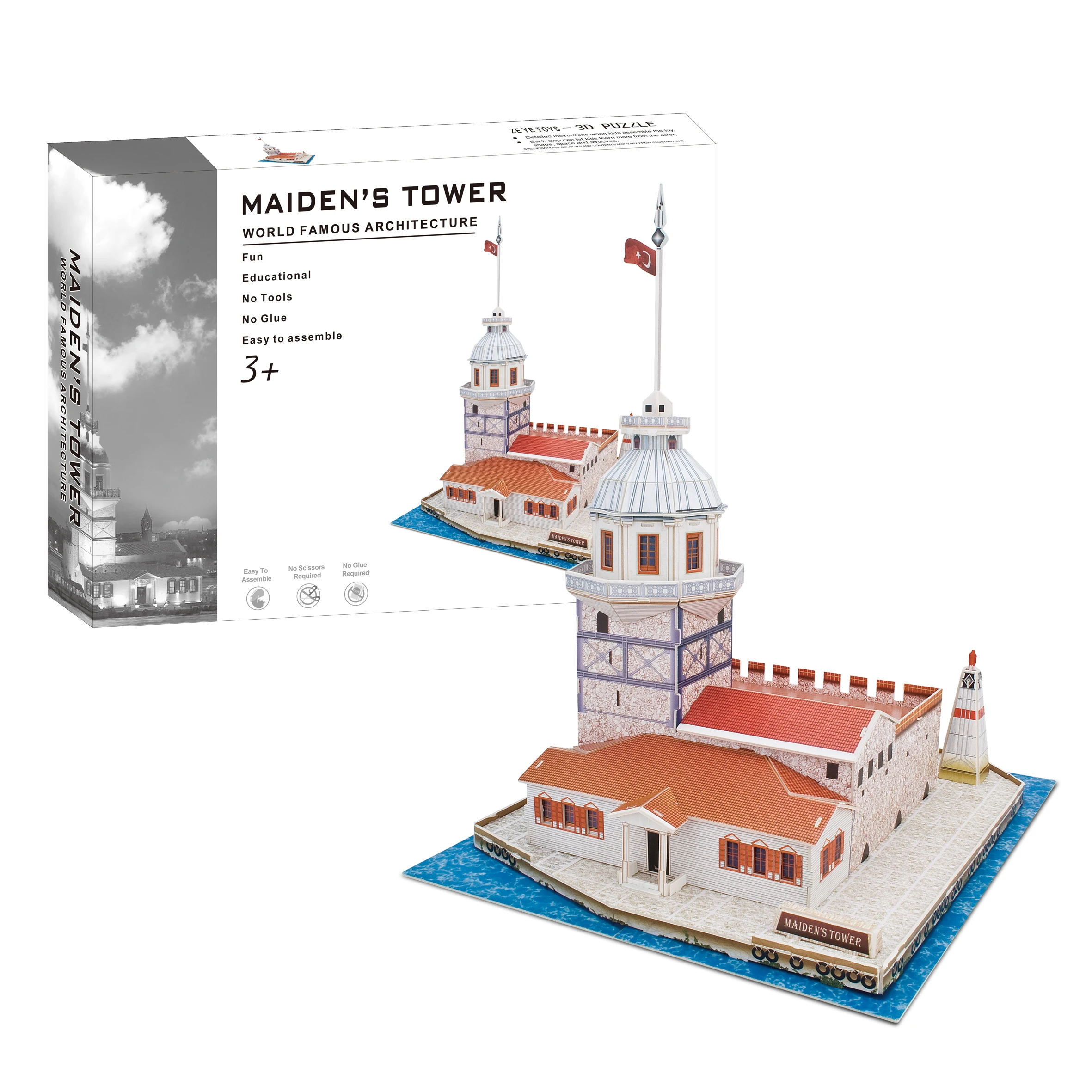 Diy Gift Paper Model World Architecture 3d Puzzle For Children - Buy ...