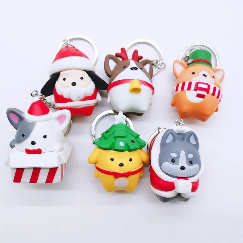 Cute Gift Kids Toy Animal Cartoon Pvc Resin Christmas Bag Hanging ...