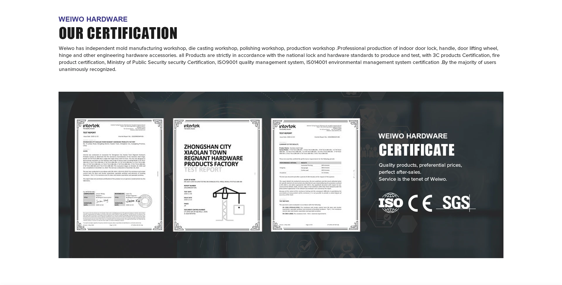 Zhongshan City Weiwo Hardware Products Co., Ltd.