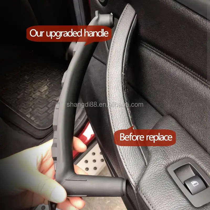 宝马X5 X6 E70 E71 51416975791 51416975793 LHD黑色米色莫卡灰色内车门扶手面板拉手内饰件套装 ...