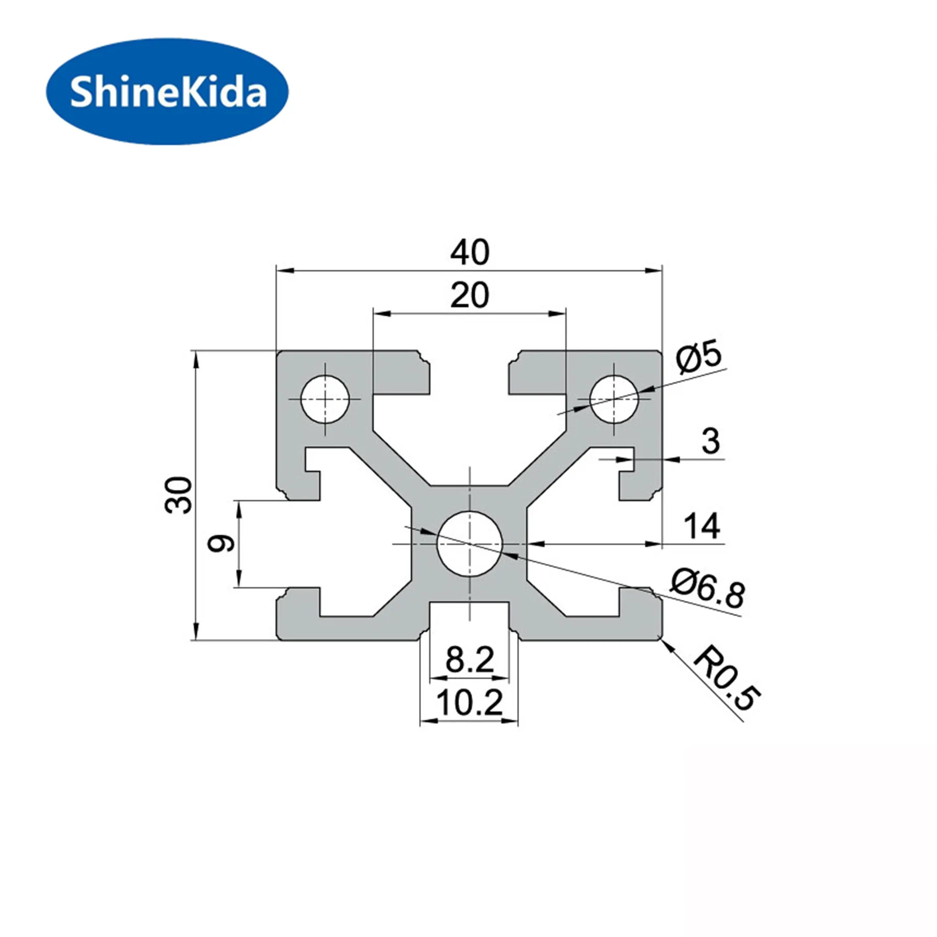 T-slots 3030 Industrial Aluminum Profile T Slot Profiles Aluminium ...