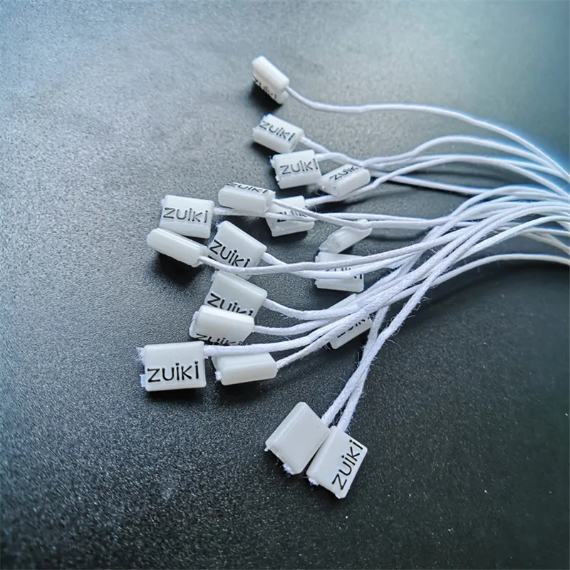 Round Plastic Tags Nylon Cord Loop Lock Hang Tag Seal Tag With String ...