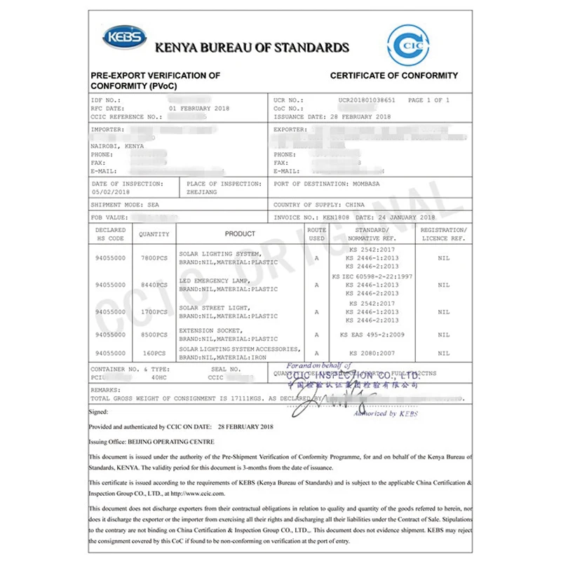 Saudi Araibia Inspection Company Uganda Pvoc Certificate - Buy Uganda ...