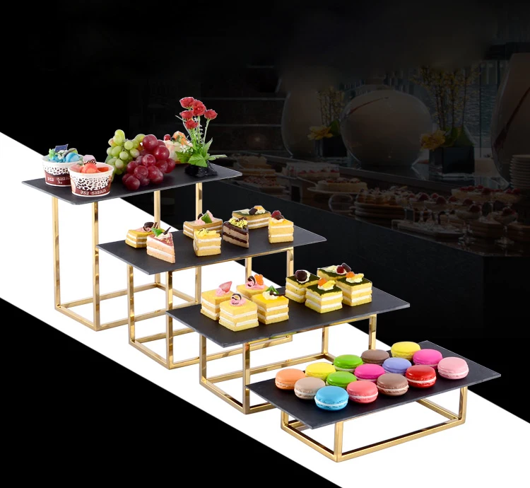 Hotel Wedding Banquet Stainless Steel Cake Dessert Fruit Buffet Display ...