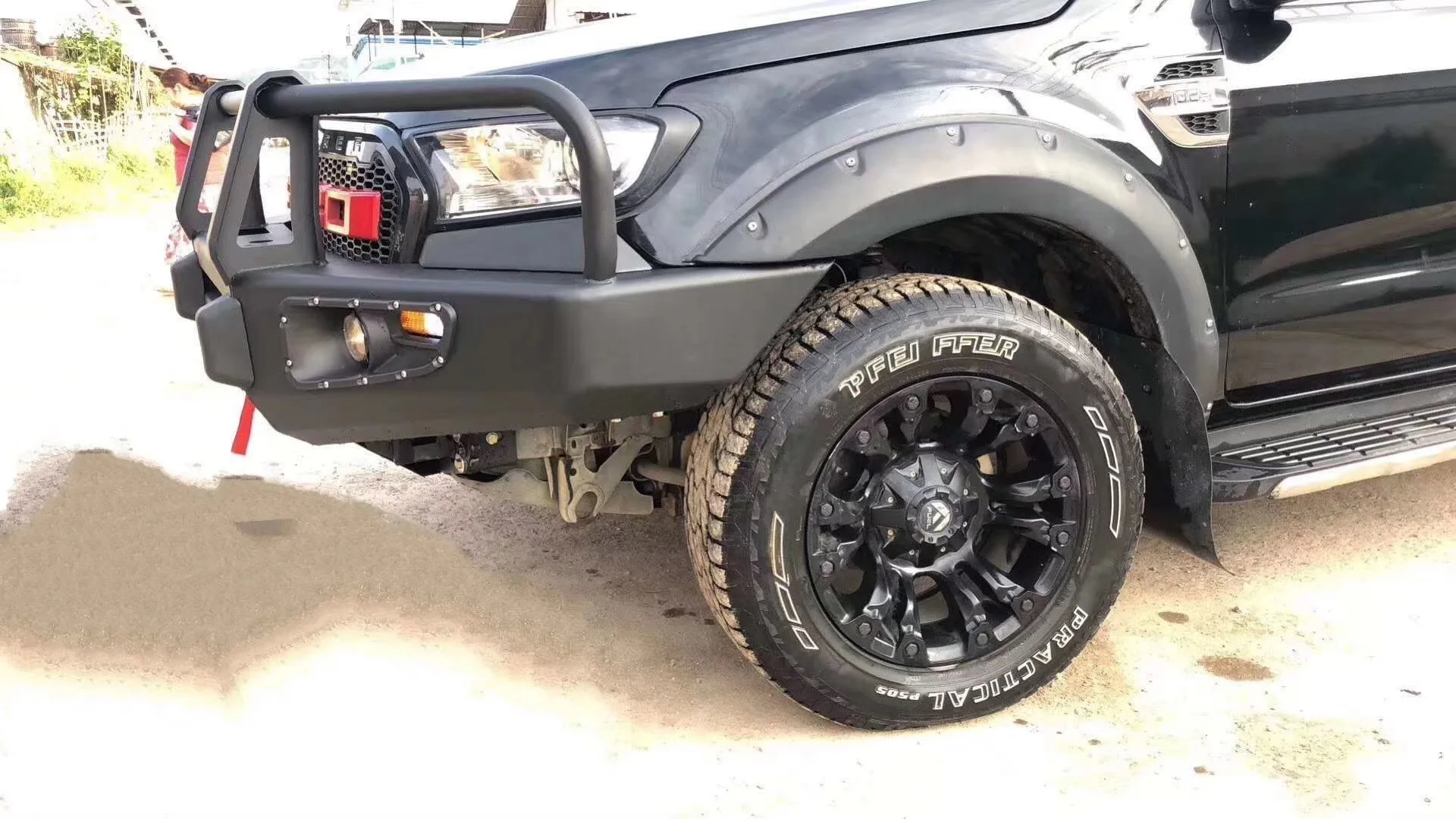 4x4 Accessories Abs Matte Black Front Off Road Bumpers For Ford Ranger ...