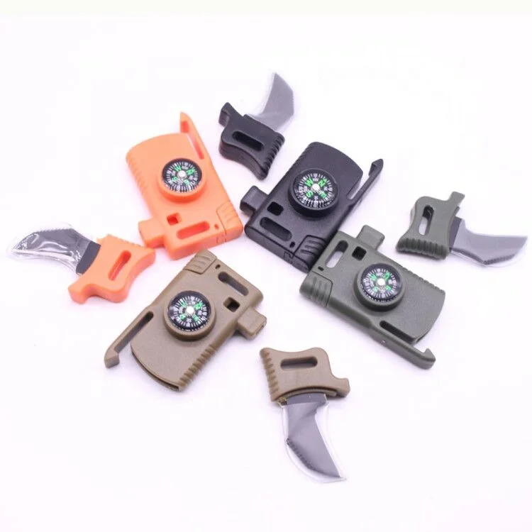 Kongbo Custom Logo Tactical Paracord Survival Buckle with Knife