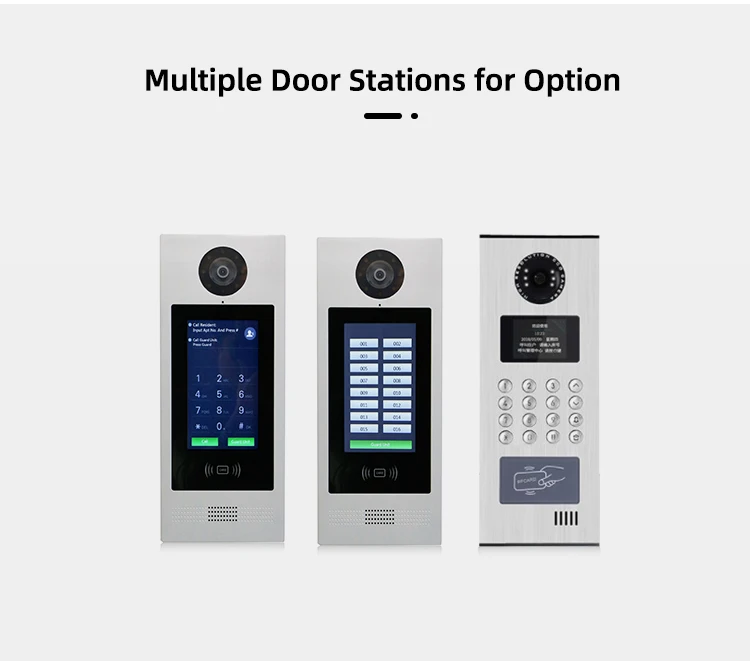 Multi Apartment BUS 2 Wire Video Door Intercom System IC Fob Touch ...