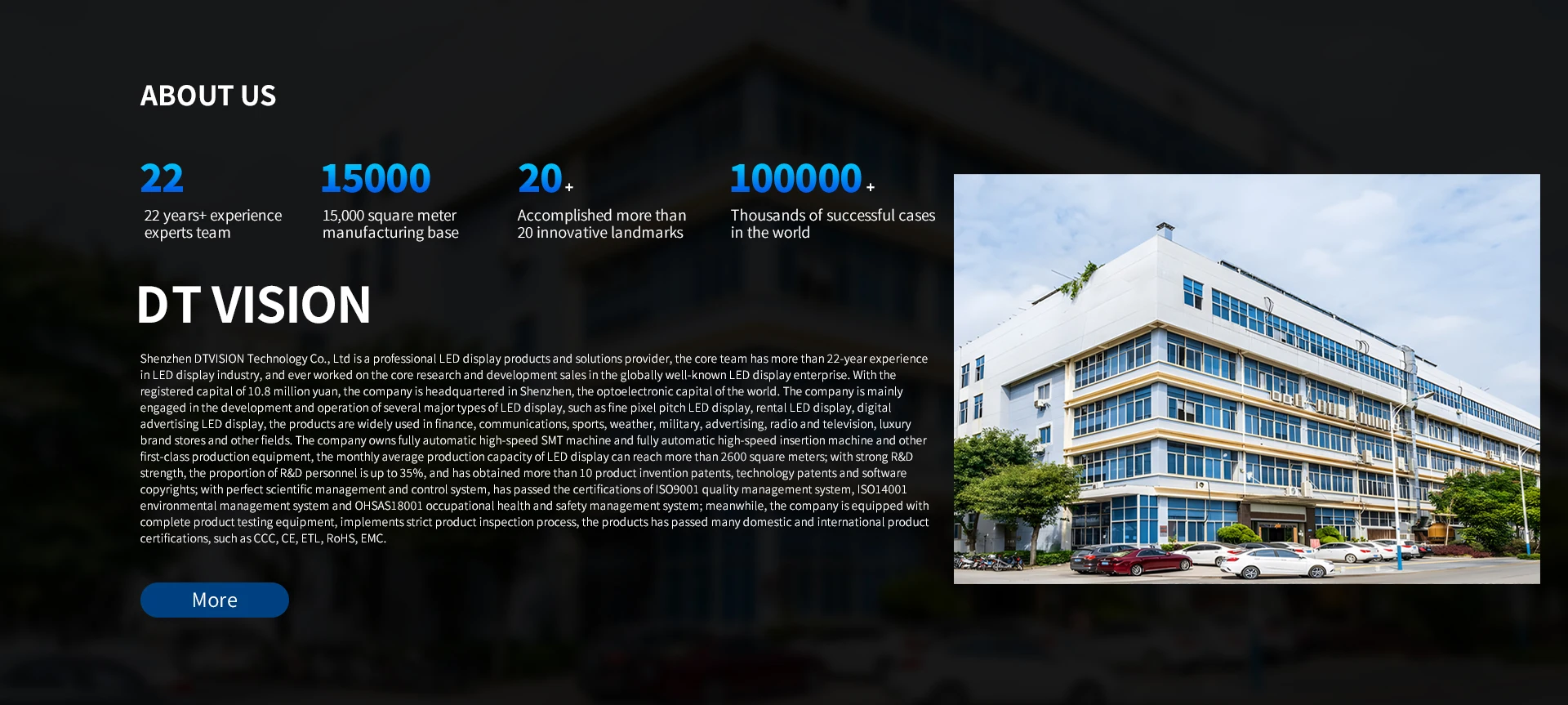 Shenzhen DT Vision Technology., Ltd. - LED Display, LED Screen