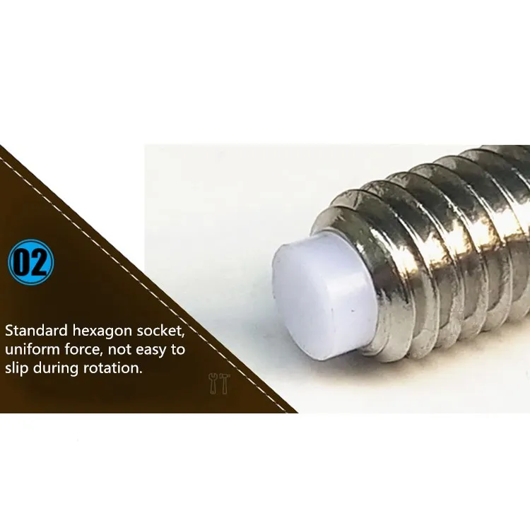 Stainless Steel Nylon Hex Socket Flat Point Set Screw| Alibaba.com