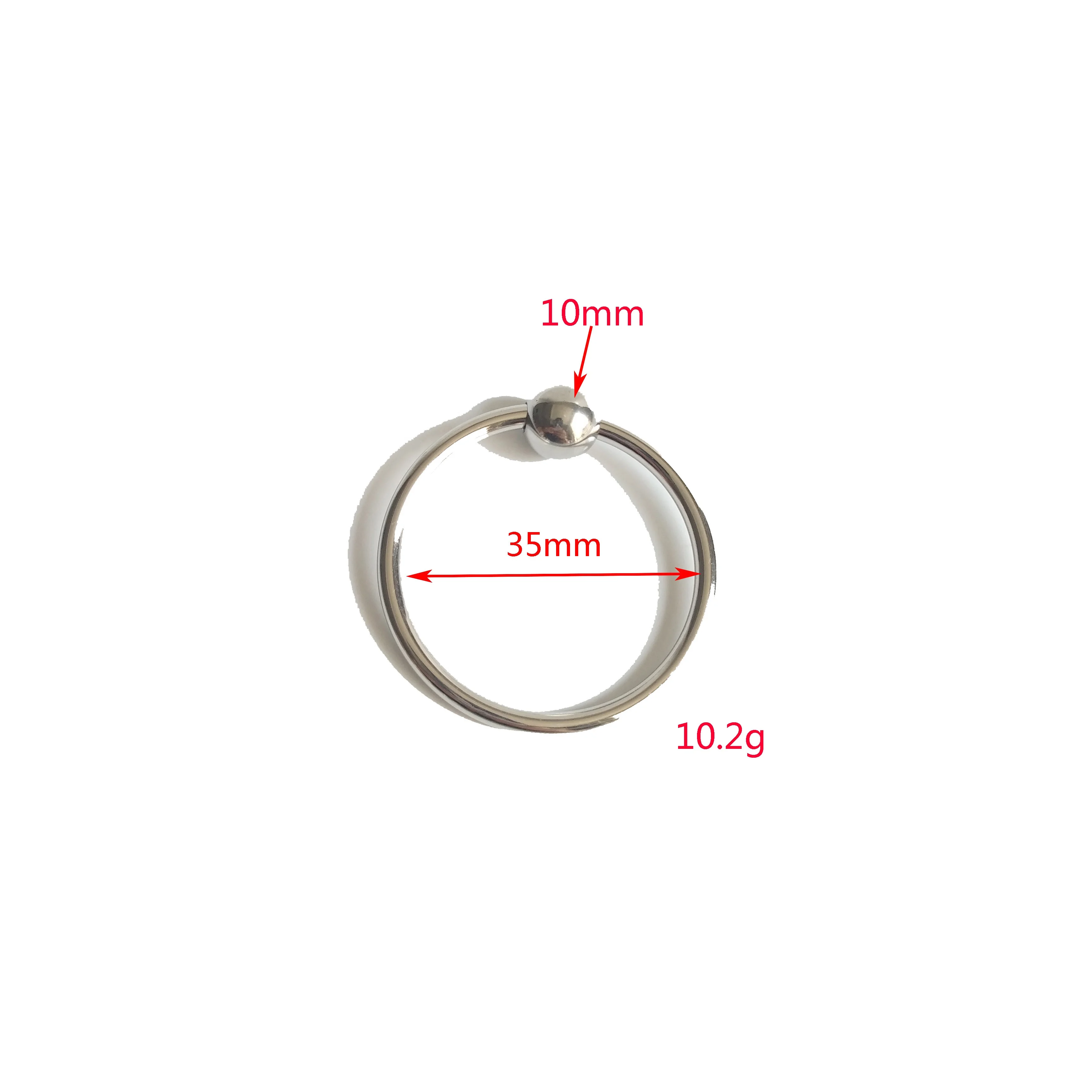 Adult Sex Products Stainless Steel Metal Single Bead Lock Seminal Ring ...