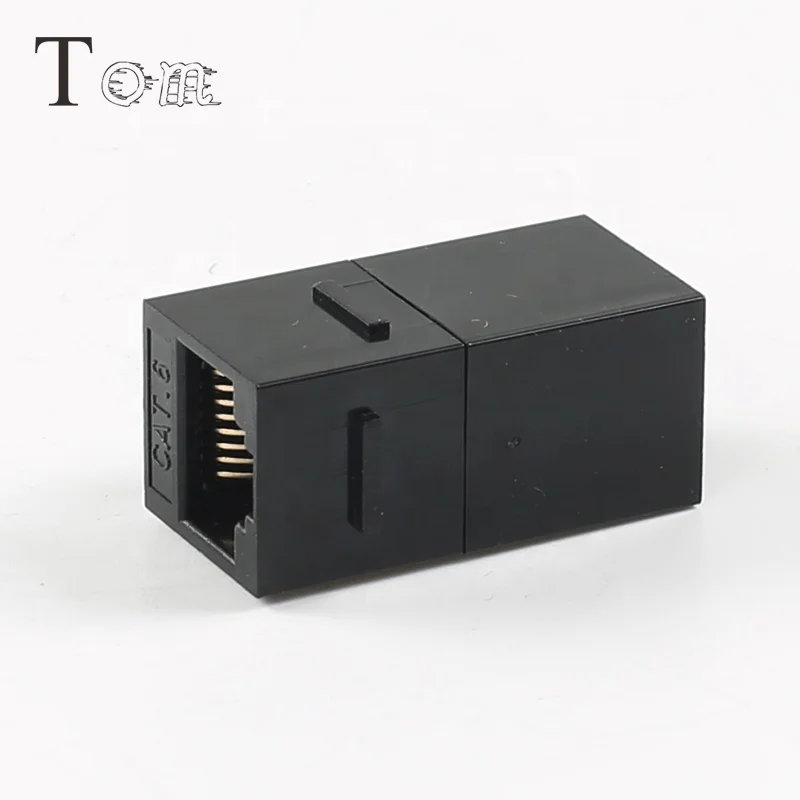 TOM-KJ-6 CAT5E/CAT6 RJ45 UTP Inline coupler 180 degree telecom ...