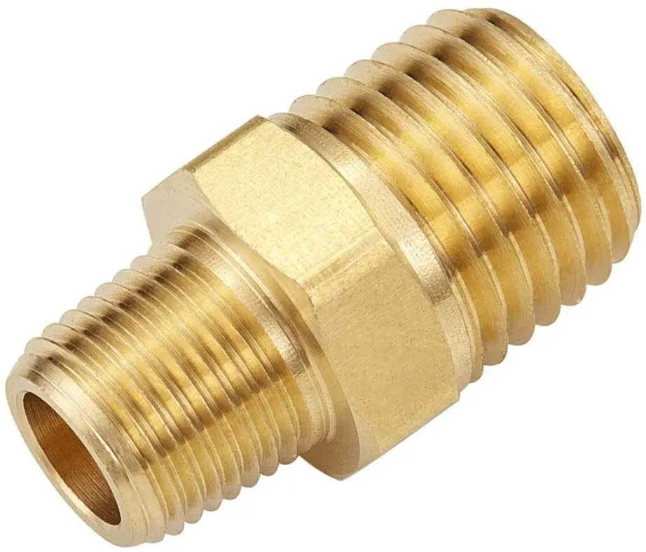 Metals Brass Pipe Fitting Straight Connector Adapter Reducing Hex