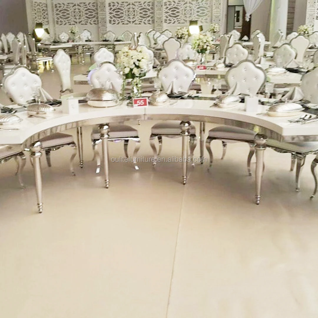 Event Furniture Wedding S Shape MDF Wood Top Table Sets Dining| Alibaba.com