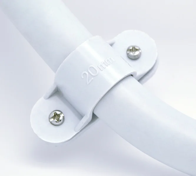 20mm 25mm 32mm PVC U Clips with Spacers - White Custom Bar Saddle