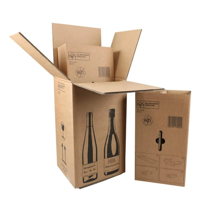 Strengthen 12 Bottles Corrugated Cardboard Wine Packaging Shipping ...