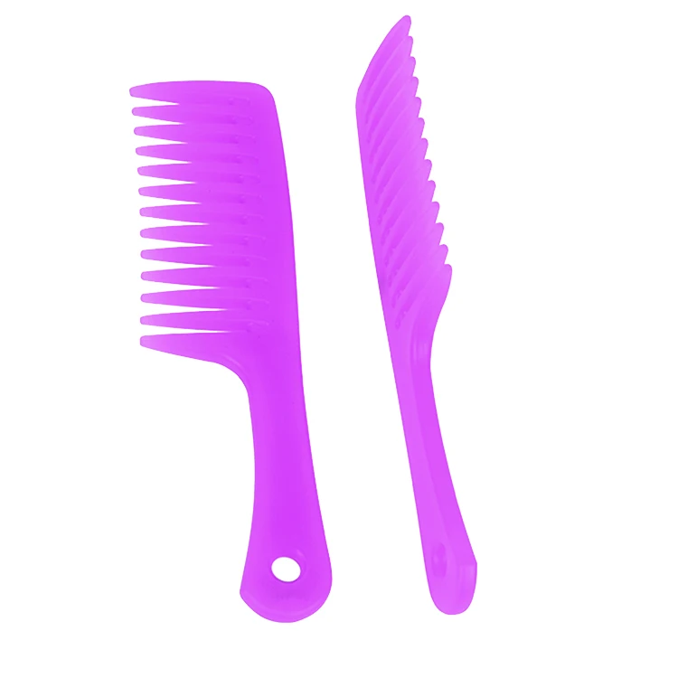 Plastic Material Wide Tooth Barber Comb With Logo Natural Hair Custom ...