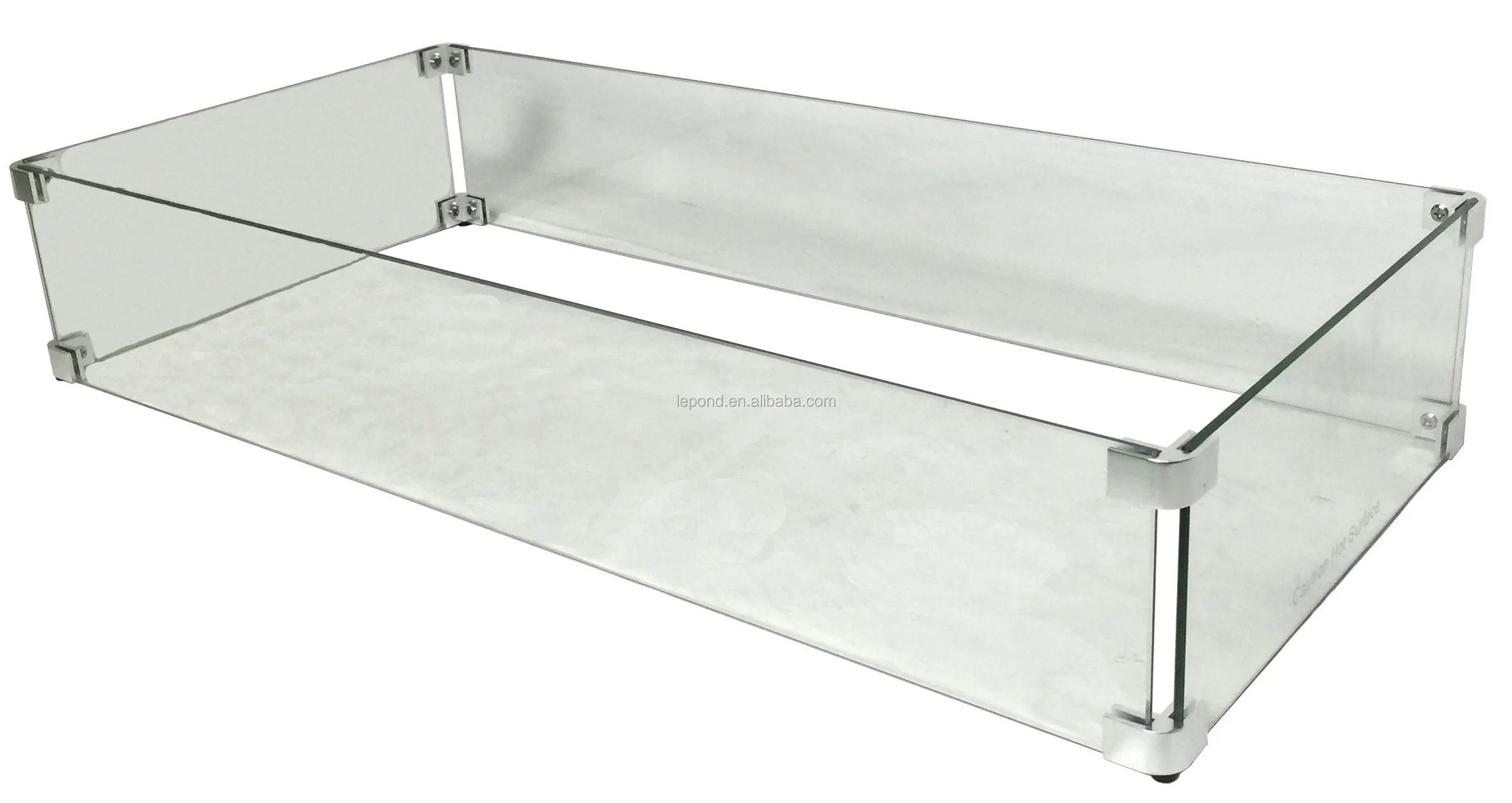 Fire Pit Glass Wind Guard - Durable & Clear Protection