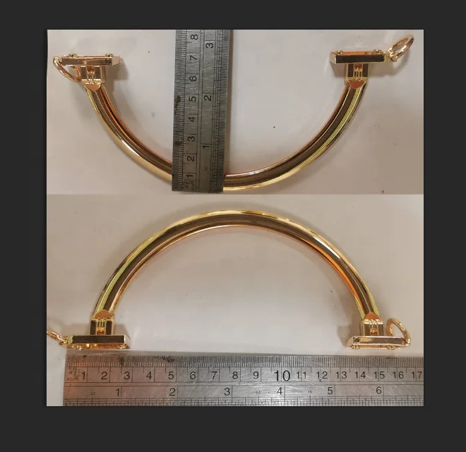 Custom Metal Handle Light Gold Bag Handle Arch Zinc Alloy Handbag ...
