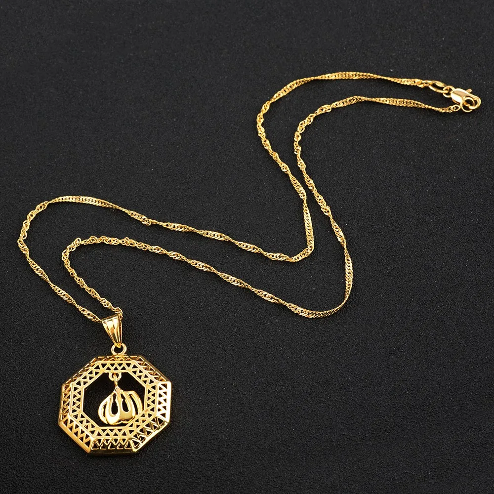 Ethlyn Wholesale Hollow Design Muslim Pendant Women 24k Gold Custom ...