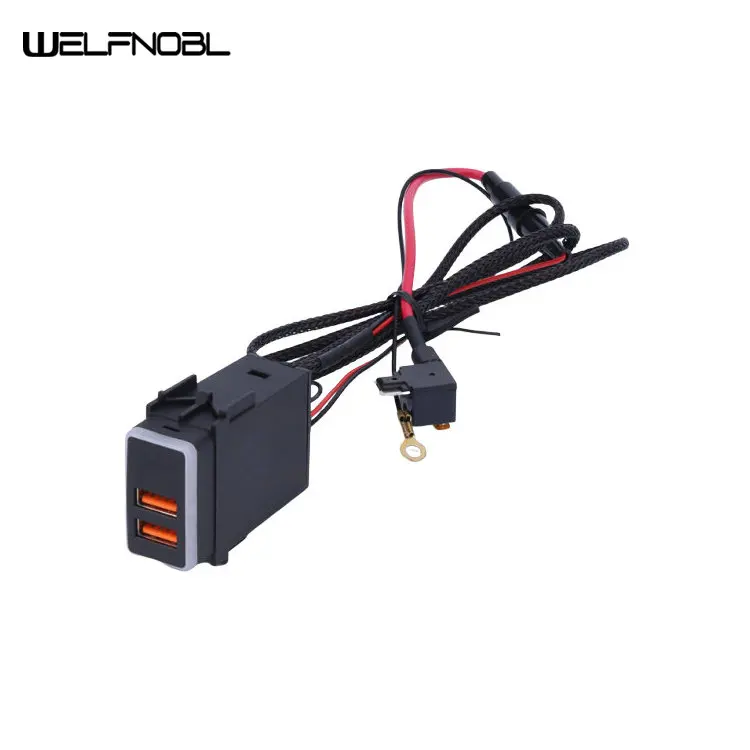 5v-30v Voltage Voltmeter Socket Usb Car Charger Qc 3.0 Fast Charge For ...