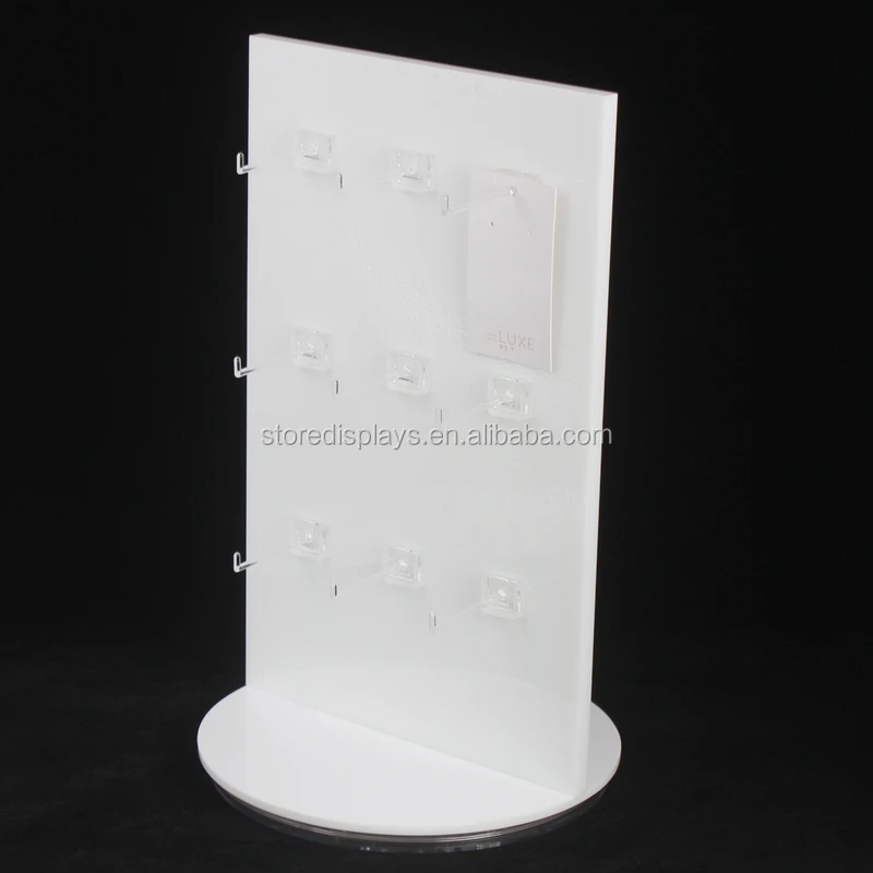 Custom Counter Rotating Acrylic Hook Jewelry Display Stand,Spinner ...