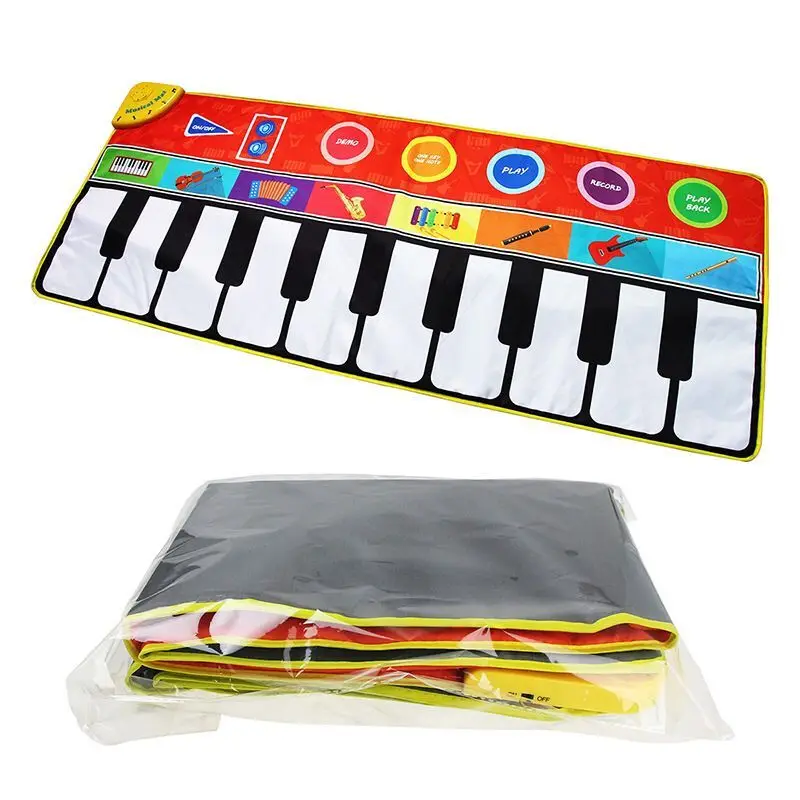 148x60cm Piano Musical Mat Keyboard Playmats Kids Musical Piano Mats, 8 ...