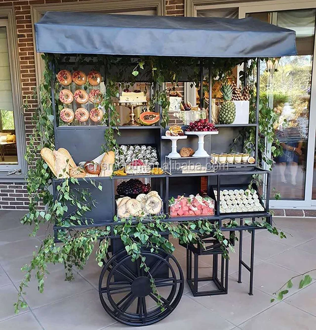 Metal Candy Cart - Elegant Party Decoration for Weddings