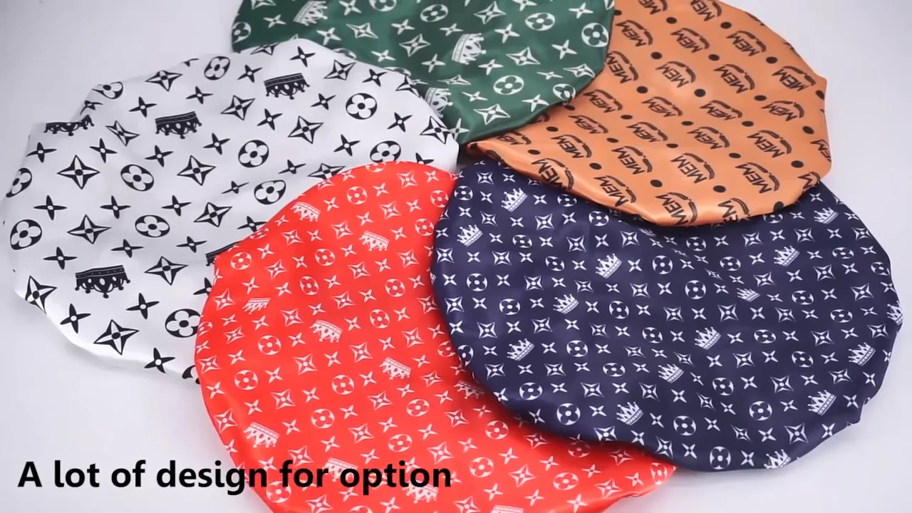 Premium Name Brand Fashion Print Luxury Double Layer Women Satin Silk ...