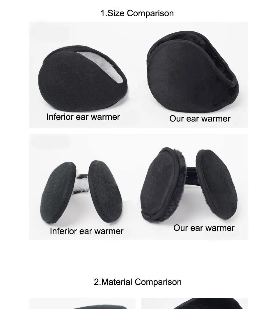 Wholesale Custom Ear Muffs Winter Promotion Thick Warm Headwrap Ear Warmer Unisex Embroidered ...