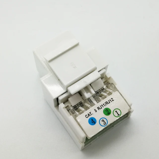 High Quality Cat3 Telecommunication White Utp Module 90 Degree Rj11/12 ...