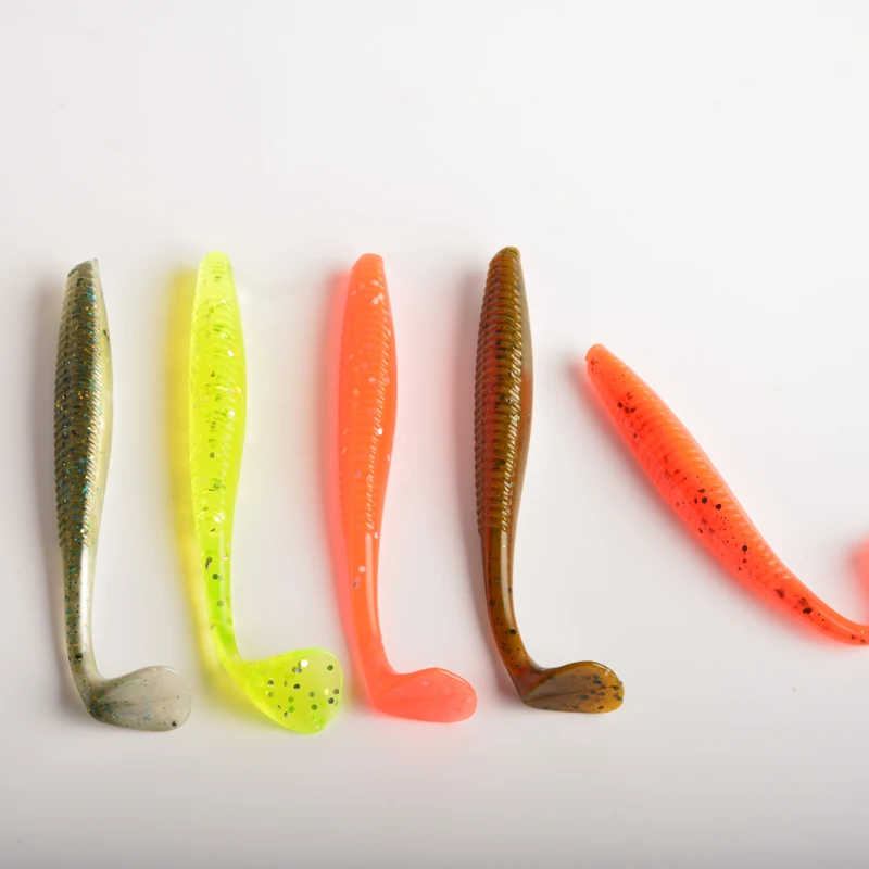 TIDE TD-9035 Soft Swimbait With Paddle Soft Worm Shape Fish Lures 60mm ...