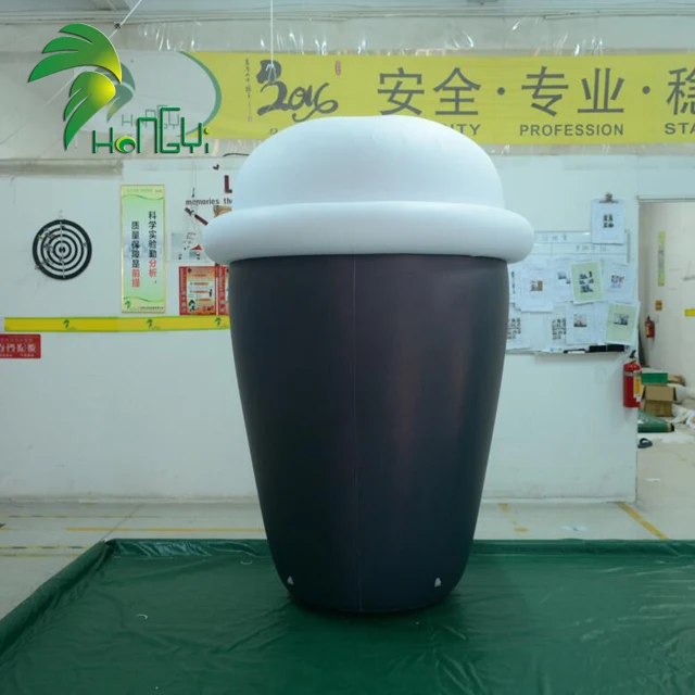 Publicidad Flotante: Logotipo Inflable En Vasos De Cafe