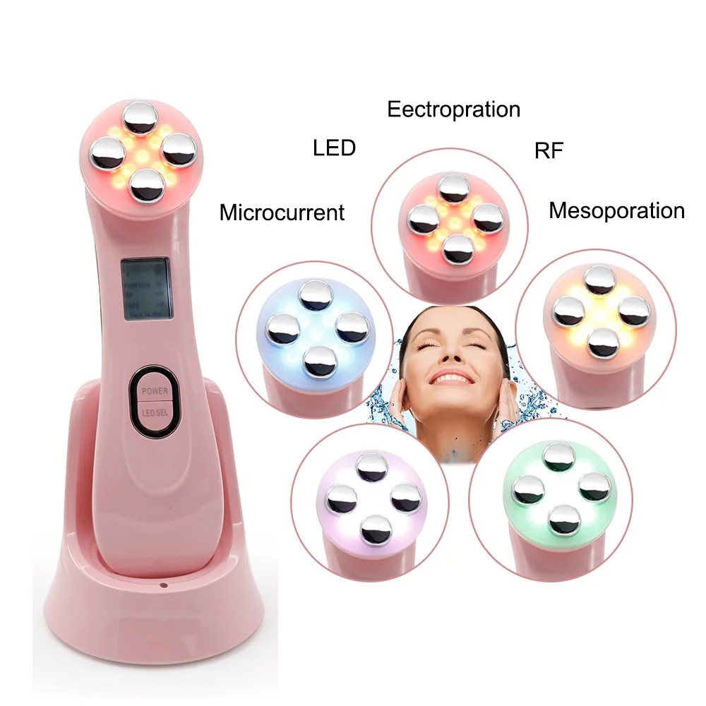 Electronic Facial Massager Ems Vibration Led Photon Rejuvenation ...