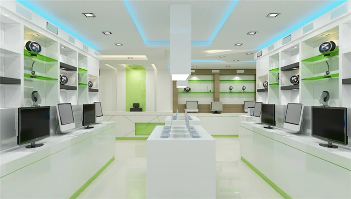 Retail Laptop Shop Interior Design - Modern & Professional