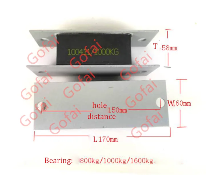 H Type Anti Vibration Rubber Damper for Elevator Cars