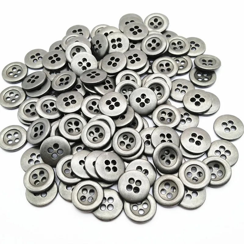MA224 18L 11.5mm 4 Holes Zinc Alloy Button in Antique Nickel