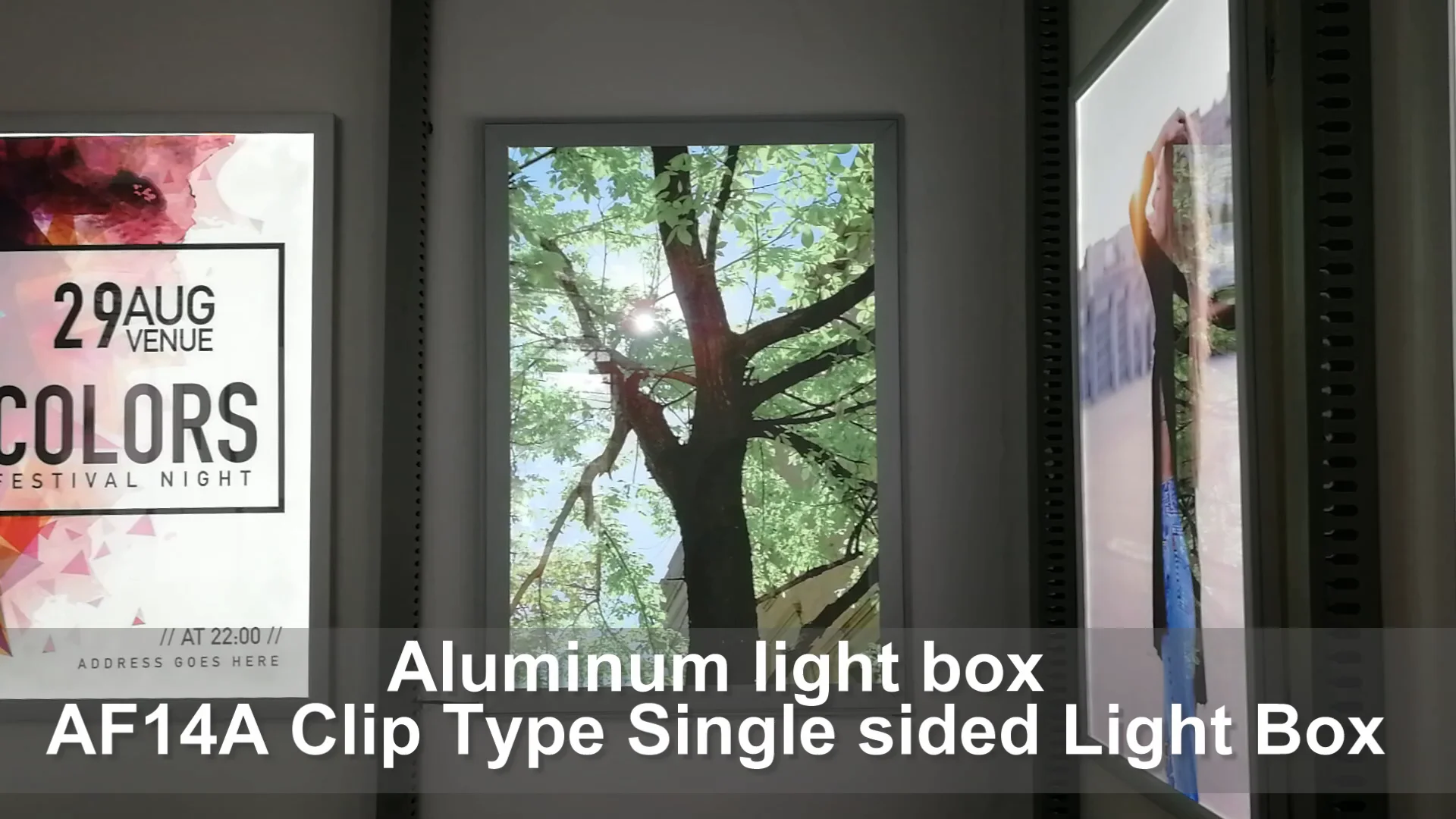 Aluminum Frame Single Side Light Box With Clip Type Ultra Thin ...