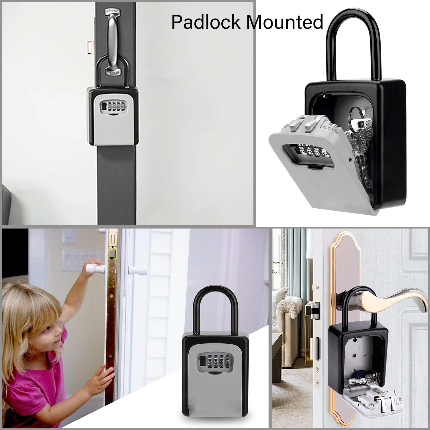 Custom Combination Lockbox With Code For House Key Storage,Combo Door ...